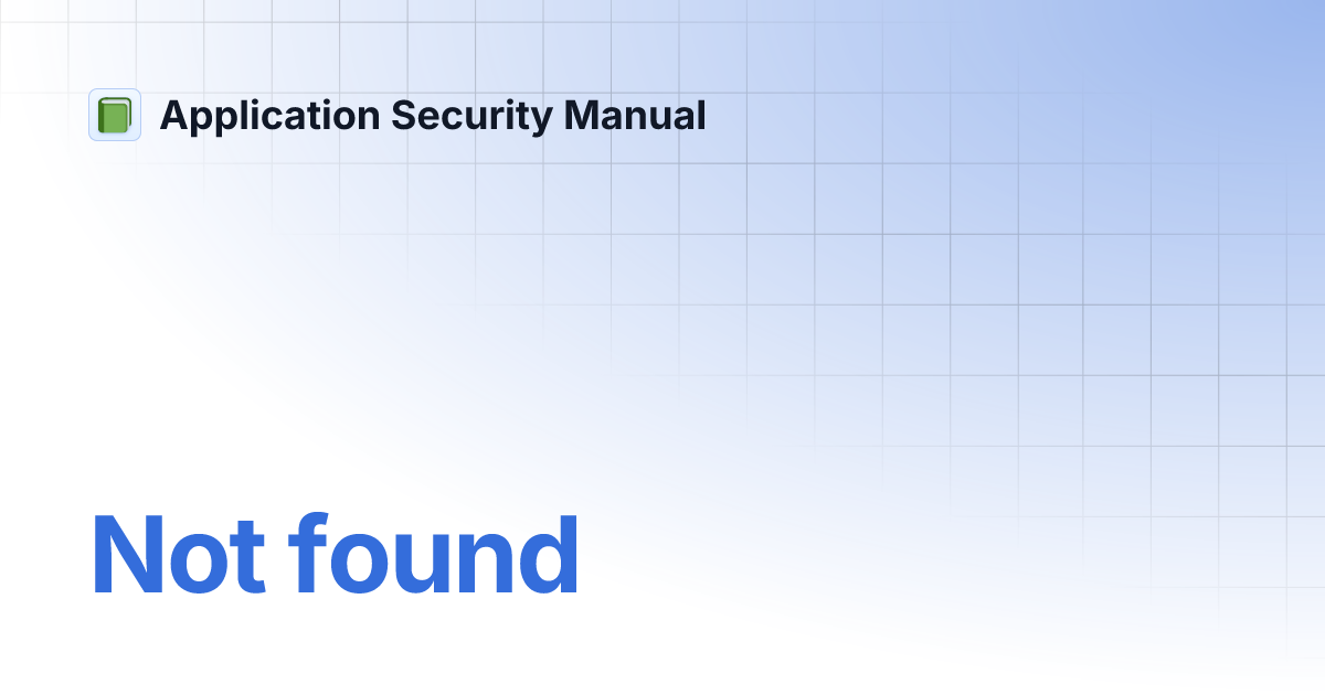 Product Security Design Review Framework | Application Security Manual